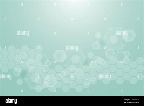 Hexagonal Abstract Background Big Data Visualization Global Network Connection Medical