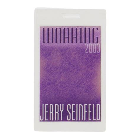 Original Vintage 2003 Jerry Seinfeld Backstage Pass Laminate Wyco Vintage