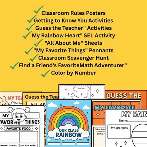 Printable And Digital First Week Fun Pack Classroom Rules Activities