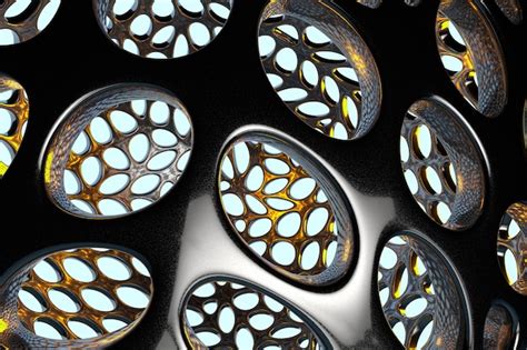 Premium Photo Organic Tile Holes Material Decoration Background 3d