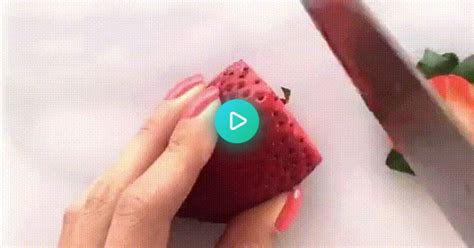 Turning A Strawberry Into A Rose  On Imgur