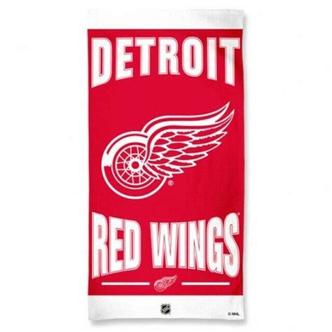 Detroit Red Wings 30 X 60 Beach Towel By Wincraft Detroit Red Wings