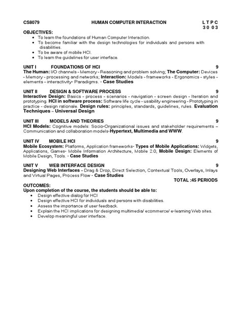 cs8079human computer interactionl syllabus pdf human computer