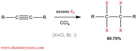 Halogenation Cl2 Br2 I2 Chemistryscore