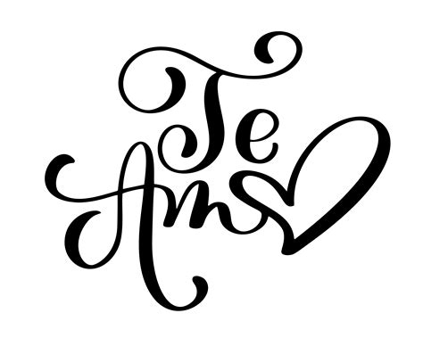 Te Amo Te Amo Texto En Español Caligrafía Vector Letras Para Tarjeta De