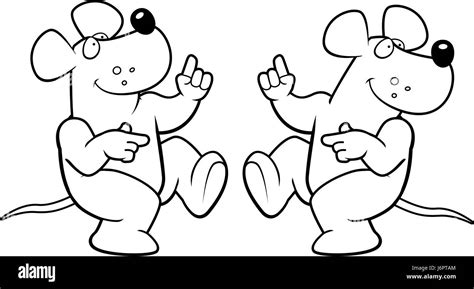 A Happy Cartoon Rat Dancing And Smiling Stock Vector Image And Art Alamy