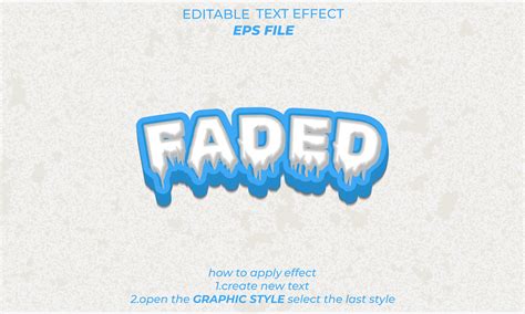 Faded Text Effect Typography 3d Text 25695146 Vector Art At Vecteezy