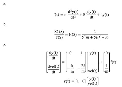 Solved Dynamic Systemgiven The Following Systema Model In