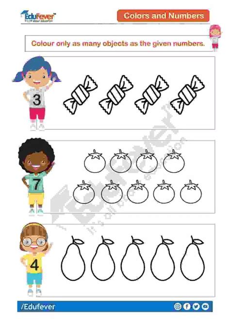 Get Latest Colour And Number Ukg Maths Worksheets