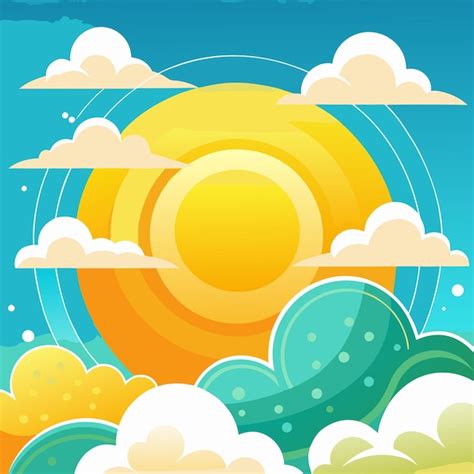 Sky And Cloud Color Vector Illustration Design Premium Ai Generated