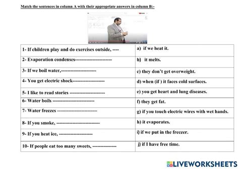 Zero Conditional Interactive Activity For 3 Live Worksheets