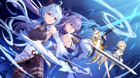 Tyenka7728 Ganyu Genshin Impact Keqing Genshin Impact Lumine Genshin Impact Ningguang