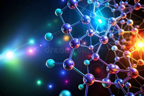 Stunning Abstract Molecular Structure Background A Glowing