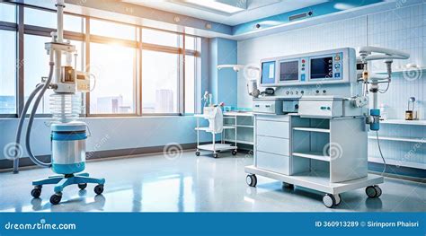 Stateoftheart Inhalation Anesthesia Machine In A Modern Operating Room Precision And Safety In