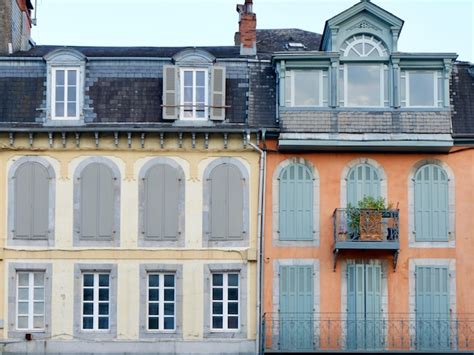 Premium Photo Oldfashioned Authentic Facades Of Residential Buildings