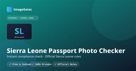 Sierra Leone Passport Photo Checker Instant Compliance