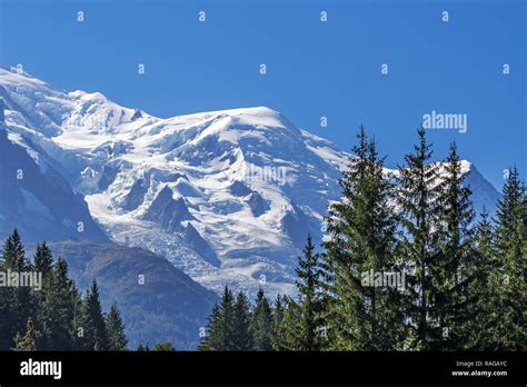 French Side Of The Mont Blanc Massif Showing The Dôme Du Goûter