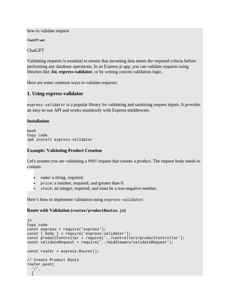 How To Validate Request 2 Pdf