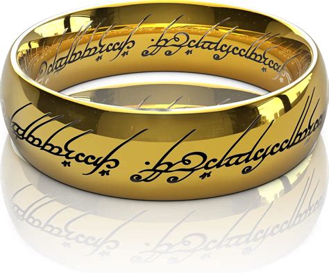 Buy King Ring Lord Of The Rings Engraved Titanium Ring 6mm Lotr Ring