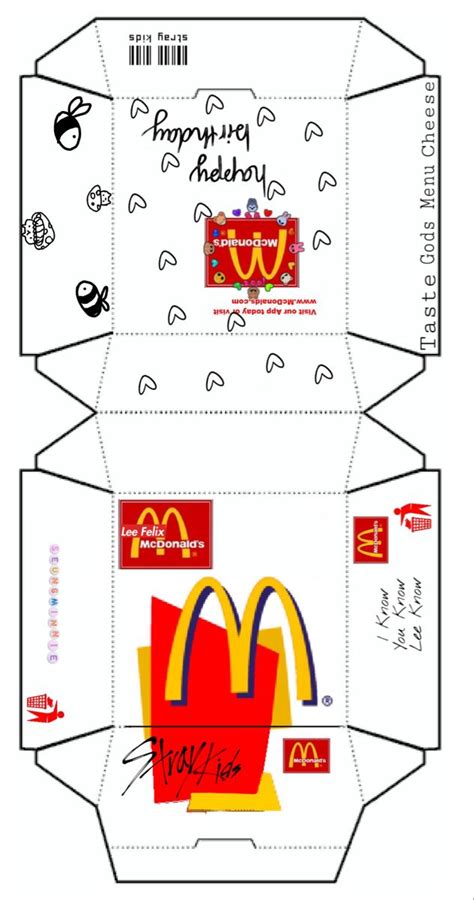 Mcdonalds French Fry Box Template