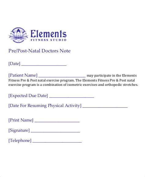 Patient First Doctors Note Template