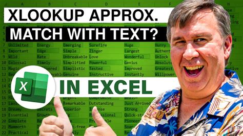 Testing Excel Xlookups Approximate Match On Text Values