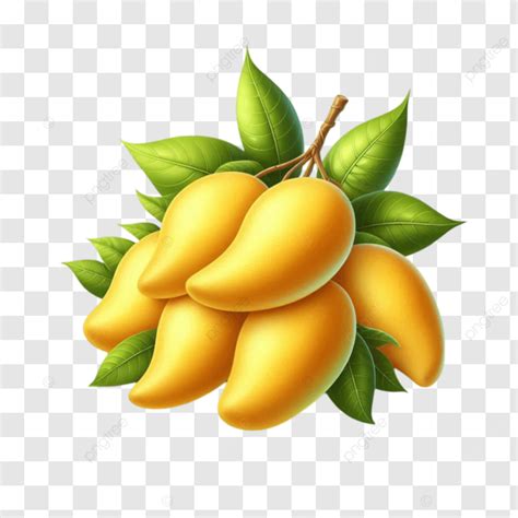 투명한 배경에 녹색 잎이 있는 3d 건강하고 육즙이 많고 유기농 노란색 익은 망고 투명한 배경에 녹색 잎이 있는 3d 건강하고 육즙이 많고 유기농 노란색 익은 망고 녹색