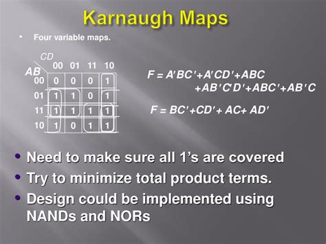 Ppt Digital Electronics Minimization Using Karnaugh Map Dr M