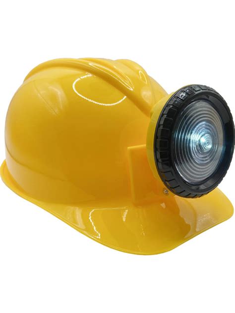 Yellow Miner Mining Hard Hat With Light