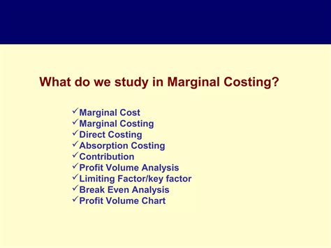 Ppt Marginal Costing Ppt