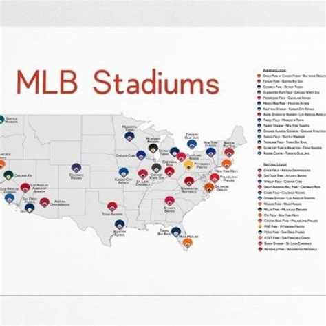 Printable Map Of Mlb Stadiums Download Free Printable Templates
