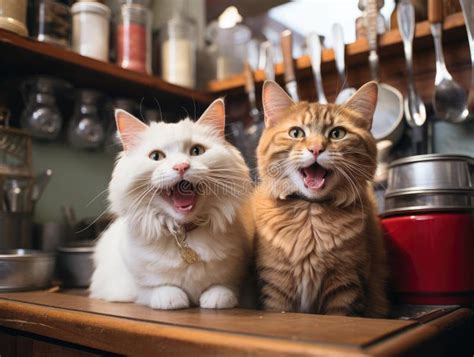 Cat Brushing Teeth In Tiny Bathroom Mirror Stock Illustration Illustration Of Hygiene
