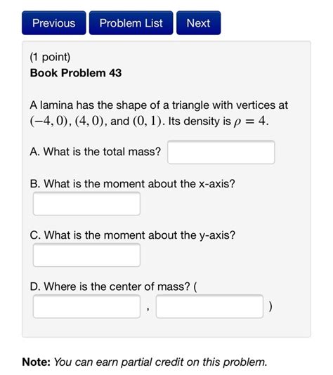 solved previous problem list next 1 point book problem 43