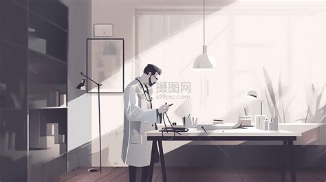 在做实验的科研人员数字艺术插画图片下载 正版图片402494715 摄图网