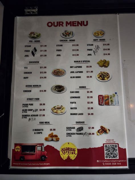 Menu At Melbourne Laphing Station Restaurant Glenroy