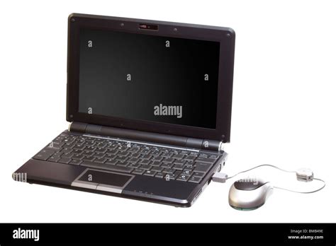 Image Of A New Small Netbook Isolated Over A White Background Stock