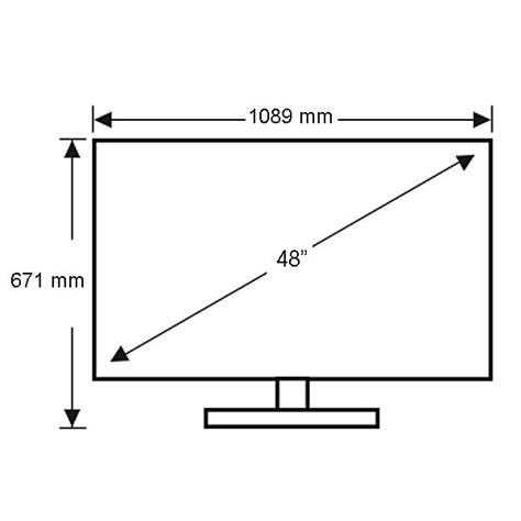 48 Flat Screen Dimensions