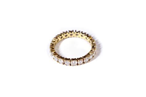 Eternity Diamond Wedding Ring In 18k Gold Brilliant Cut Diamonds For