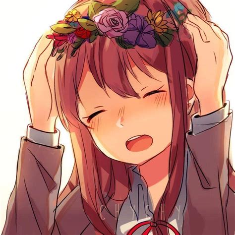 Monika In Her Flower Ring Chychydapotats On Deviantart R Ddlc