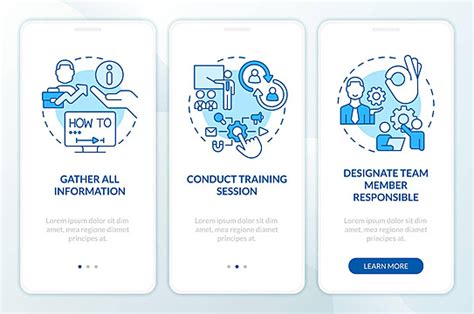 Blue Onboarding Mobile App Screen Exploring The Sensory Experience Of Sensory Branding Vector