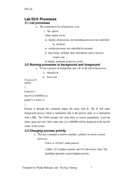 Lab 034 Processes Pdf Concurrent Computing Digital Technology