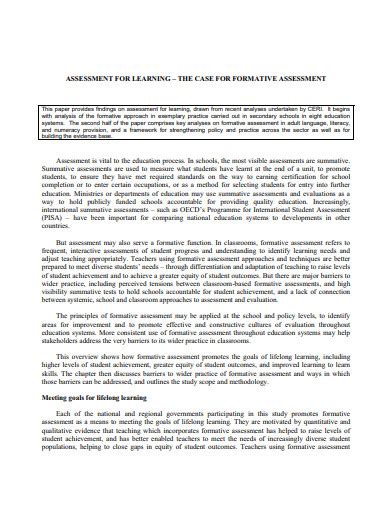 11 Formative Assessment Templates In Pdf Word