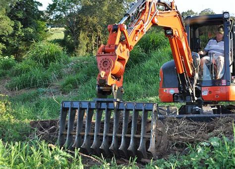 Root Rake For Excavator 1 100 Tons Bonovo Attachments