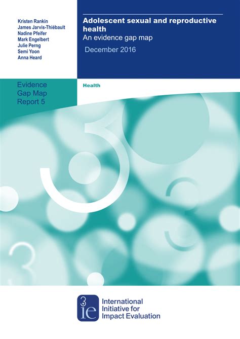 Pdf Adolescent Sexual And Reproductive Health An Evidence Gap Map