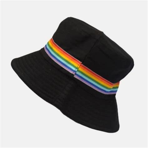 Ska Plain Rainbow Ribbon Bucket Hats Ska Clothing