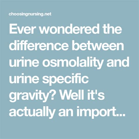 Urine Osmolality And Specific Gravity Lab Values Stlpikol