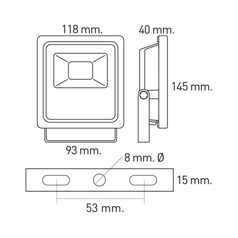 Proyector Led 10w 1000lm 5700k Negro Leroy Merlin
