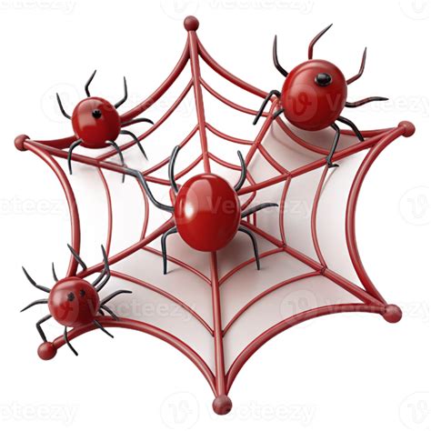 Red Spiders On A Web 51221081 Png