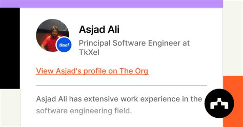 Asjad Ali Principal Software Engineer At Tkxel The Org