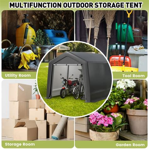 Portable Garage Flamaker Storage Shed 8 X 8 Ft Steel Frame Car Shelter